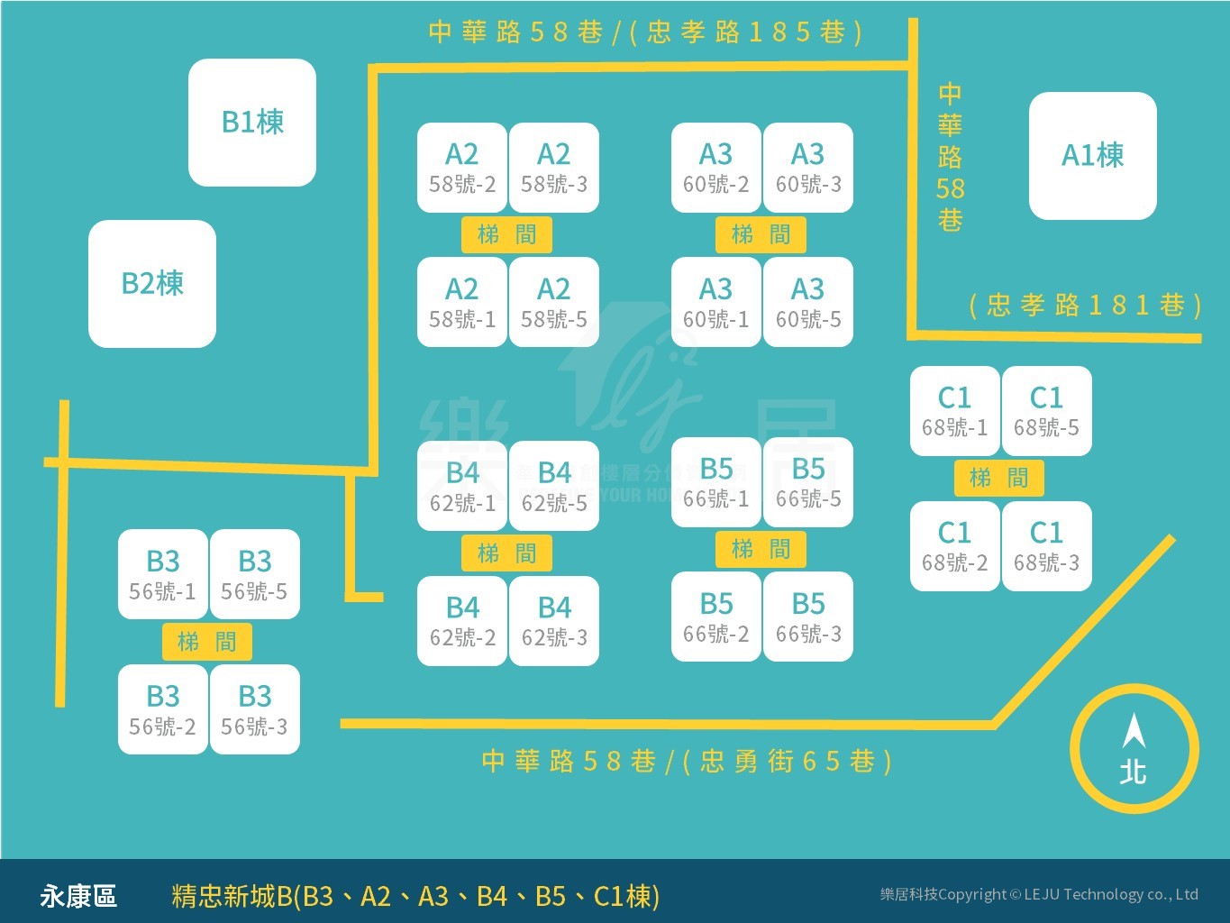 【精忠新城B】一年均價23.54萬坪，113筆交易 - 樂居